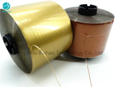 China BOPP Material Holographic Single Side Easy Open Tear Tape Gold Color for sale