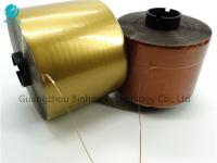 China Gold / Brown Color Water Activated Tobacco BOPP / MOPP Tear Tape for sale