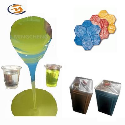 China 60 Shore A Light Yellow Liquid Polyurethane Rubber For Concrete Stamp Molds for sale
