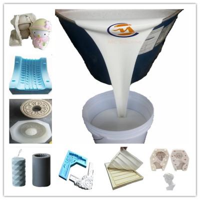China Pourable Condensation Curing Two Component Liquid Silicone Rubber 30 Shore A for sale