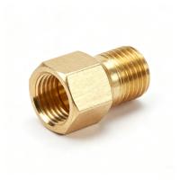 China Pressure Gauge Copper Joint Precision CNC Machining China Custom Copper Alloy Conductive Block CNC Machining Services Precision Pressure Gauge Fitting for sale