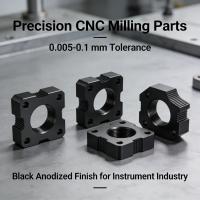 China Precision CNC Milling Parts with 0.005-0.1 mm Tolerance and Black Anodized Finish for Aluminum Machining for sale