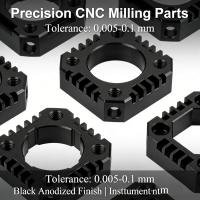China Precision CNC Milling Parts with 0.005-0.1 mm Tolerance and Black Anodized Finish for Aluminum Machining for sale