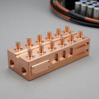 China CNC Machined Copper Energy Storage Busbar Connector - Custom Battery System Components for sale