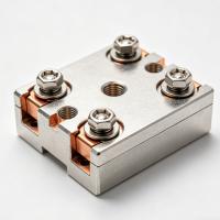 China CNC Machined C11000 / C10200 Copper Contactor Terminal Block with 0.02mm Flatness and 5-10 Micron Tin Plating for Reliable Electrical Power Connections for sale