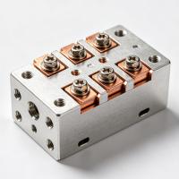 China CNC Machined C11000 / C10200 Copper Contactor Terminal Block with 0.02mm Flatness and 5-10 Micron Tin Plating for Reliable Electrical Power Connections for sale