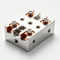 China CNC Machined C11000 / C10200 Copper Contactor Terminal Block with 0.02mm Flatness and 5-10 Micron Tin Plating for Reliable Electrical Power Connections for sale