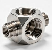 China CNC Machined Stainless Steel 304 Valve Body with Precision Internal Boring for Industrial Fluid Systems for sale