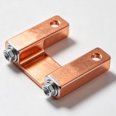 China CNC Machined C11000 ETP Copper Energy Storage Link with Precision Hole Positioning for 300A Continuous Current in BESS for sale