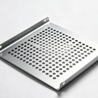China CNC Bent Al 5052-H32 Ventilation Panel with Perforated Louver Patterns and Precision Flanges for Electronics Enclosures for sale