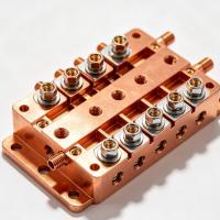China CNC Machined C11000 ETP Copper Power Distribution Block with Tin-Plated Connection Faces for Electrical Panels for sale