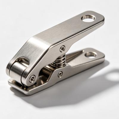 China CNC Machined 304 Stainless Steel Battery Clamp with Precision Spring Force Control and ASTM A967 Passivation for Energy Storage Systems for sale