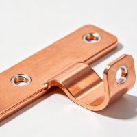 China CNC Machined C11000 ETP Copper Busbar Link with Ra 0.8 Surface Finish and Tin/Silver Plating for Energy Storage Systems for sale