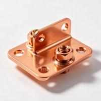 China CNC Stamped Copper C11000 Grounding Terminal with 200A to 2000A Current Rating and +/-0.1mm Hole Pattern Accuracy for sale