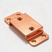 China CNC Stamped Copper C11000 Grounding Terminal with 200A to 2000A Current Rating and +/-0.1mm Hole Pattern Accuracy for sale