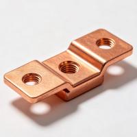 China CNC Stamped Copper C11000 Grounding Terminal with 200A to 2000A Current Rating and +/-0.1mm Hole Pattern Accuracy for sale