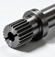 China CNC Turned Carbon Steel 1045 Gear Shaft with HRC 28-35 Hardness for Heavy Duty Equipment up to 1500mm Length for sale