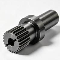China CNC Turned Carbon Steel 1045 Gear Shaft with HRC 28-35 Hardness for Heavy Duty Equipment up to 1500mm Length for sale