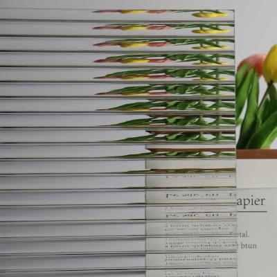 China 8mm Frosted Fluted Glass for Cabinet Doors Embossed Pattern 2100x2440mm for sale