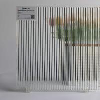 China 5mm Pattern Fluted Glass 2100x2800mm Opaque Ribbed Glass for Kitchen Cabinets for sale