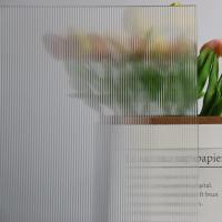 China 4mm 5mm 6mm Embossed Clear Fluted Glass For Bathroom Door Patterned for sale