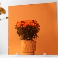 China Custom Size Mirror Panels Red Back Paint Coloured Mirror Glass For Bathroom for sale