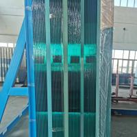China Clear Glass Low Iron Laminated Glass Mirror Reeded for sale