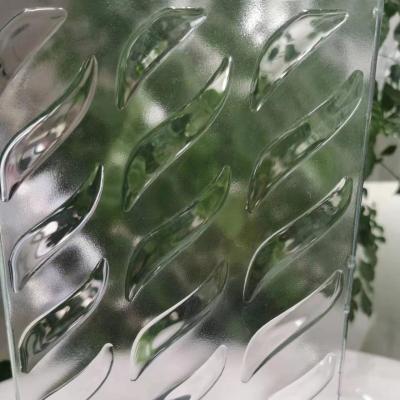 China BYT Fused Decorative Glass 3-19mm Hot Melt Process for Glass Partition Wall for sale