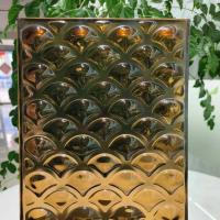 China Clear Flower Fused Stained Glass Embossed Patterned for sale