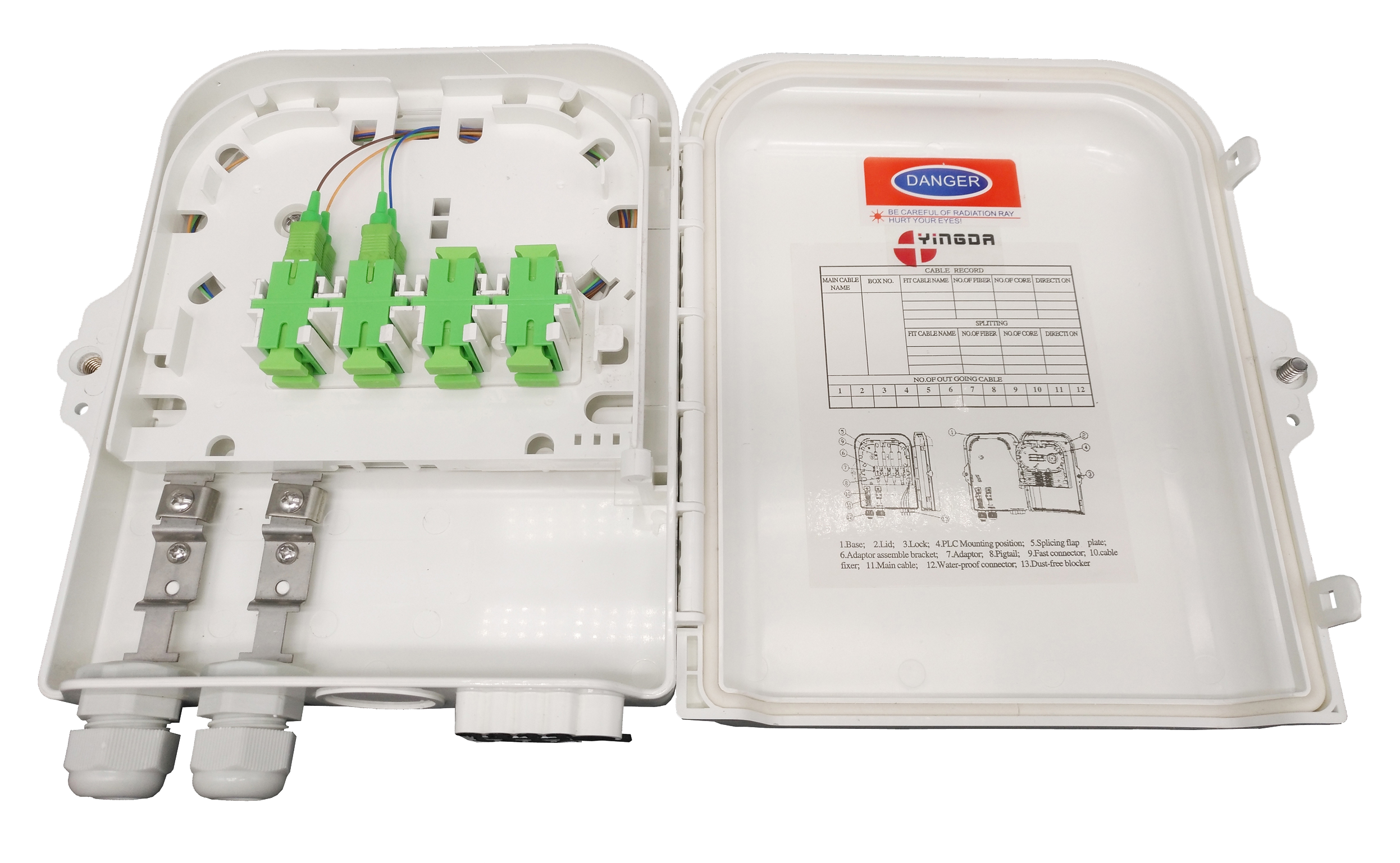 8ports fiber splice box