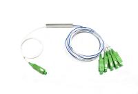 China FTTR Passive 1:5 Unbalanced Mini Blockless Fiber Optic PLC Splitter SC 1X5 70/30 60/40 for sale