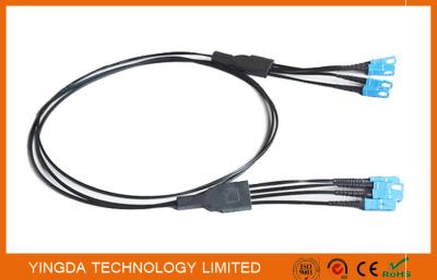 China SC / UPC FTTH Fiber Optic Patch Cord Self Supporting Drop Cable Fanout Kits for sale