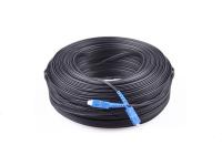 China FTTH Figure 8 Flat Drop Cable Fiber Optical Patch Cord SC Connector 200M Black 2.0*3.0mm for sale