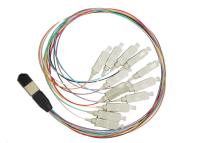 China MPO APC Male To FC APC Fan Out Cable Single Mode 12 Fiber For High Denstity Application for sale