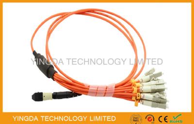 China MTP to LC / SC / ST / FC Fiber Truck Cable , 12 Standard Harness Fiber Patch Cord for sale