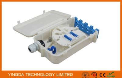 China Wall Mount ABS Plastic White FTTH Fiber Optic Termination Box 8 Ports SC Splice Box for sale