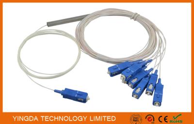 China GPON 1 x 8 Fiber Optic Plc Splitter Blockless Splitter Module With 0.9mm Cable Smf-28e G657 for sale
