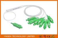 China 1:8 Fiber Pon Splitter Steel Tube Blockless Mini Module 900um,1x8 Optical splitter 1Meter for sale