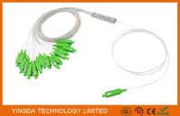 China FTTH Optical Splitter 1/16, 1x16 SC/APC Blockless PLC Splitter Single Mode 900um LSZH for sale