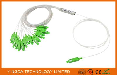 China FTTH Optical Splitter 1/16, 1x16 SC/APC Blockless PLC Splitter Single Mode 900um LSZH for sale