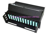 China 96 Cores 1U MPO Patch Panel Enclosure 4 Bays Wide 24 LC Ports MPO Cassette Module for sale