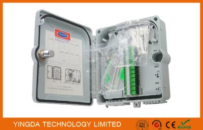 China High Strength GPON 12 Fiber Optic Termination Box , Fiber Optic Splitter Box with SC/APC Adapter for sale