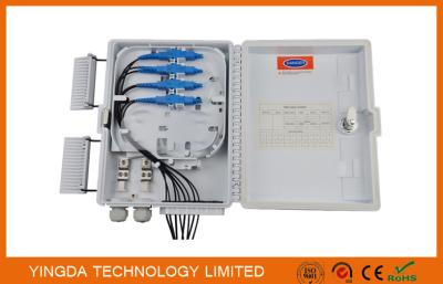 China Outdoor 12 Core Fiber Optic Distribution Box / Ftth Terminal Box For 1x8 Optical Splitter SC Adapter for sale