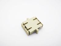China OM2 DX SC Fiber Optic Adapter / Coupler Grey With Dust Cap For Date Center for sale