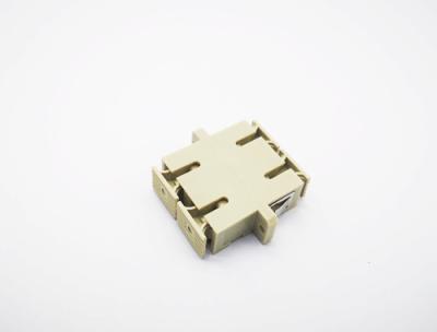 China OM2 DX SC Fiber Optic Adapter / Coupler Grey With Dust Cap For Date Center for sale