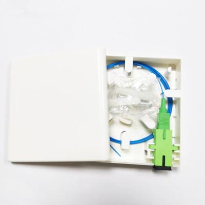 China 1 Port FTTH Fiber Optic Termination Box SC APC Socket Panel With Pigtail 1.5m for sale