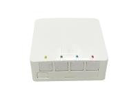 China 4 Ports Indoor Fiber Optic Termination Box DIN Rack Mounted OTB With Dustproof Cover for sale