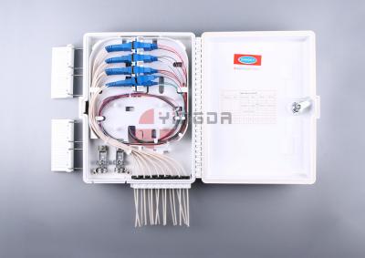 China 16 Port Fiber Optic Termination Box FDB0216G White with SC/APC PLC splitter for sale
