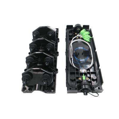 China 8 Ports Black Fiber Optic Splitter Terminal Box With Mini SC/Optitap/ODVA/ODC for sale