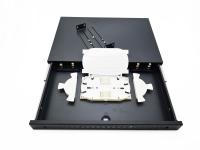 China Sliding Drawer Type Fiber Optic Patch Panel 19 Inch Metal Material For Terminal Wiring for sale
